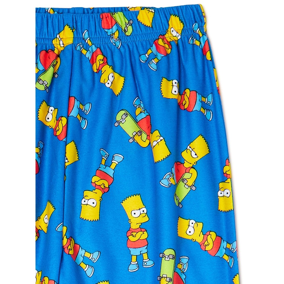The Simpsons Bart Simpson 'Whatever' Boy's 2-Piece Character Pajama Set ...
