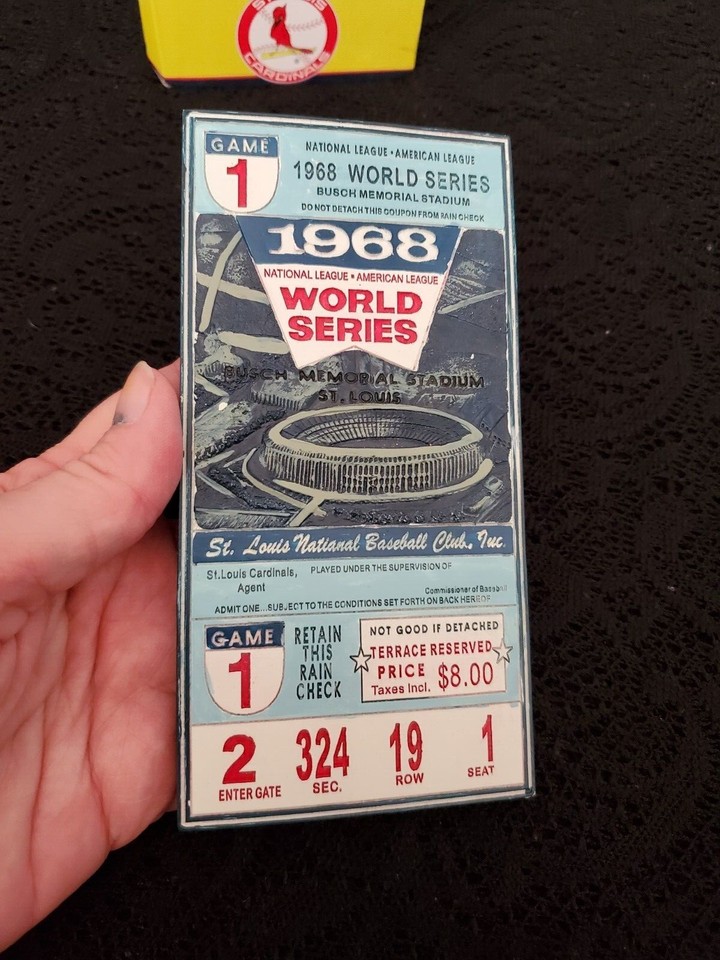 StL Cardinals SGA Ameren UE Ceramic 1968 World Series Replica Ticket | eBay