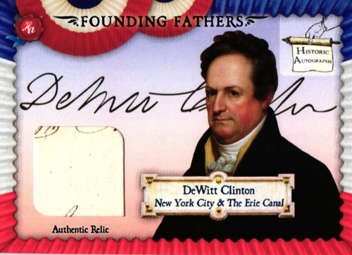 DeWitt Clinton Document Touched Relic Card 2025 Founding Fathers Card ...