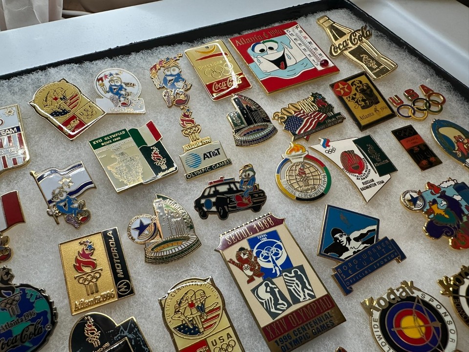 1996 Atlanta Olympic Pins - 85+ Lot (Pins Only No Frame) | eBay
