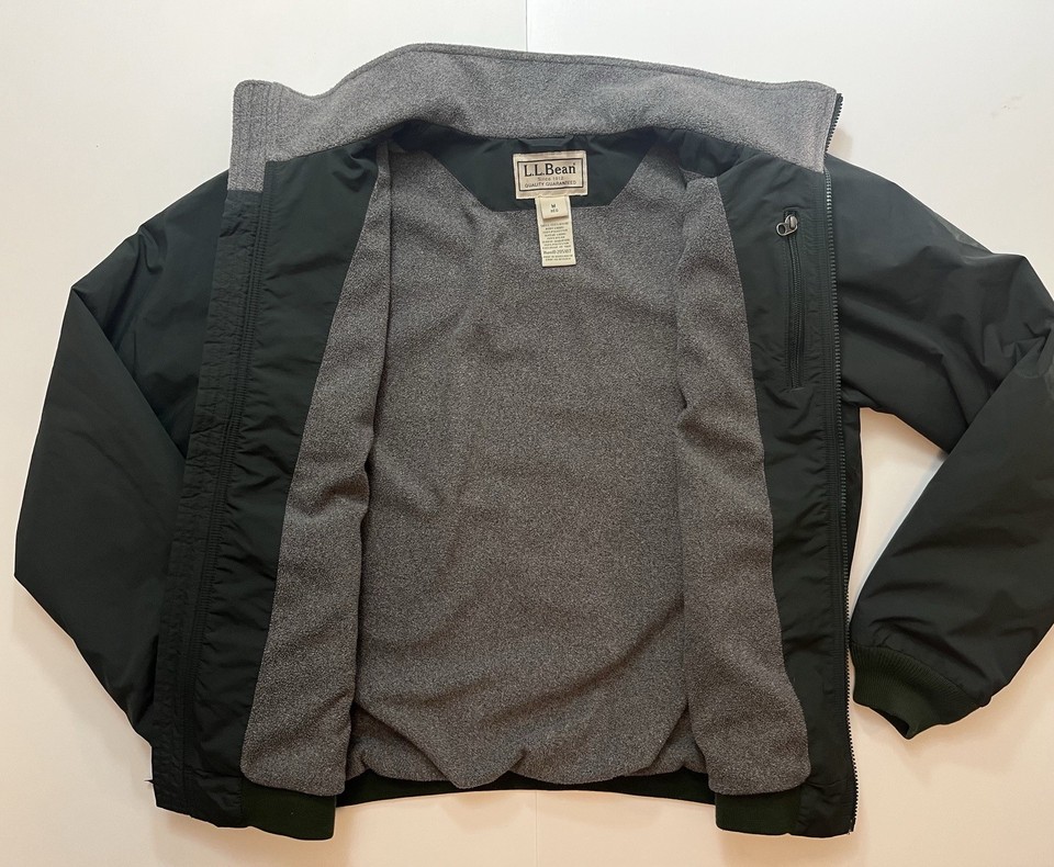 Vintage L.L. Bean Zip Up Jacket Thinsulate Lining Size Medium Green ...