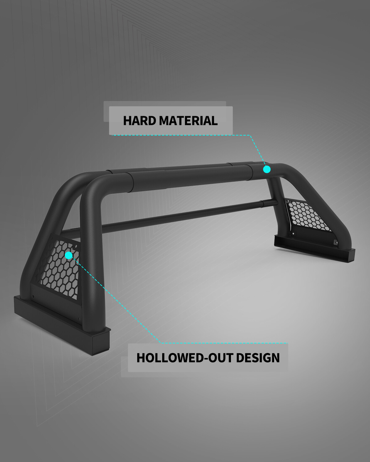 Adjustable Steel Sport Bar Truck Bed Chase Rack Roll Bar For Full Size ...