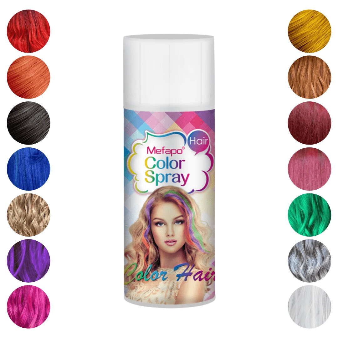 Temporary Hair Color Spray For Party , 14 Colors Hair Dye Spray Home ...