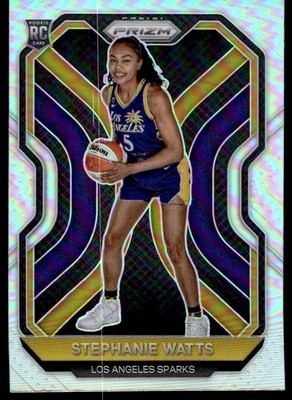 2021-22 Panini Prizm WNBA Silver Stephanie Watts Rookie G26 Los Angeles ...