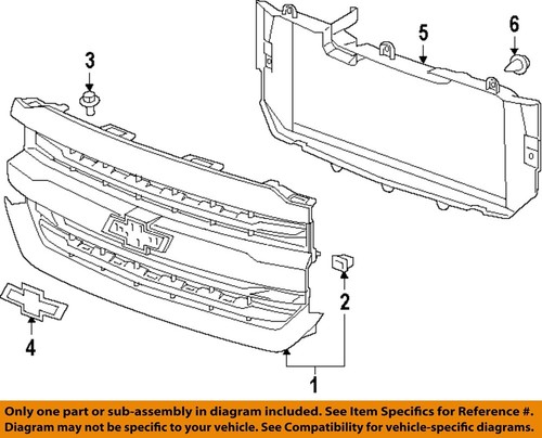 GM OEM 16-19 Silverado 1500 LD Grille Grille Components-Emblem 23236301 ...