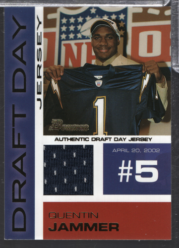 Quentin Jammer 2002 Topps Draft Day Patch DDJ-QJ 101923NPCD84 | eBay
