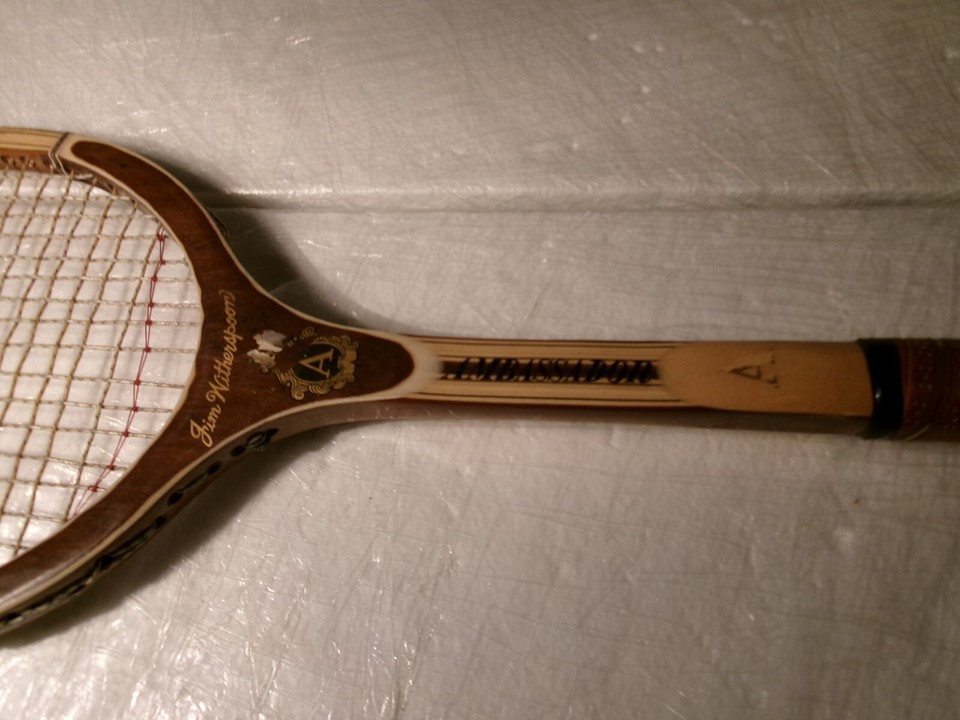 Vintage Rare Jim Witherspoon Ambassador Wood Wooden Tennis Racket L 4 1 ...