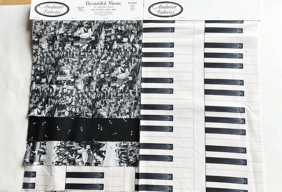Music Piano Keys Fabric