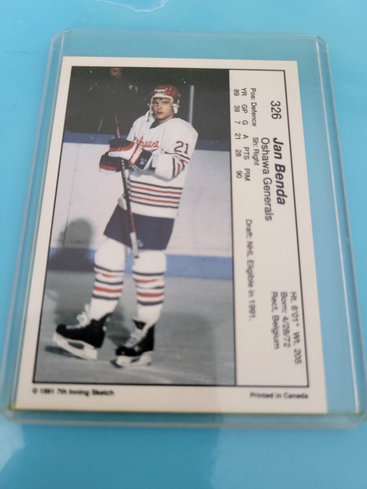 1990-91 7th Inning Sketch OHL #326 JAN BENDA OSHAWA GENERALS | eBay