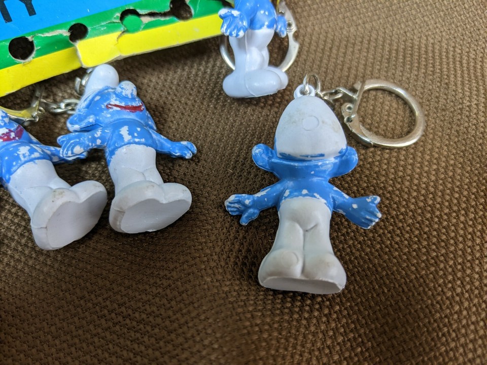 Smurf Keychain ONE - several available, combined shipping available | eBay