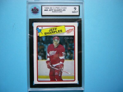 1988/89 O-PEE-CHEE NHL HOCKEY CARD #48 JEFF SHARPLES ROOKIE KSA 9 MT ...