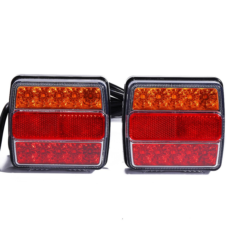 12V Magnetic LED Trailer Towing Lights Rear Tail Car 7.5M Cable Tail ...