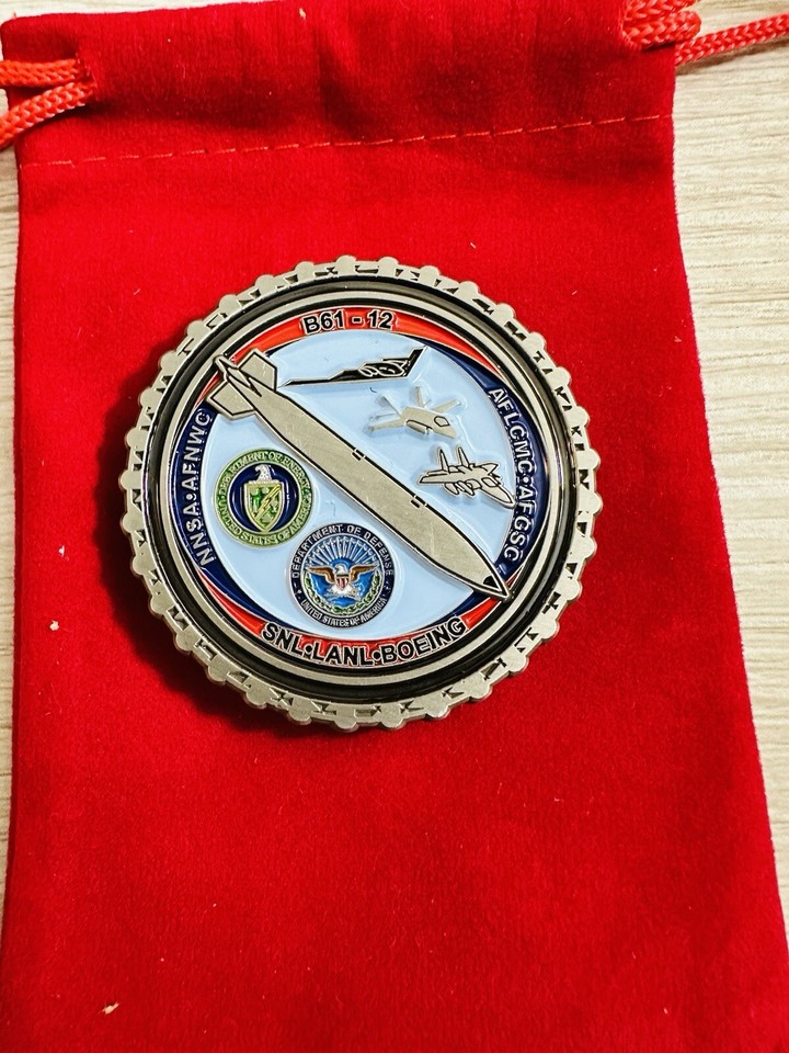 Rare GLOWING Nuclear Weapon Challenge Coin B61-12 IOC Pantex Sandia DOE ...