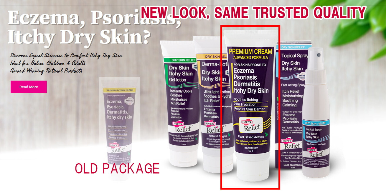 3x 60g Hopes Relief Cream Premium Natural Eczema Psoriasis Dermatitis ...