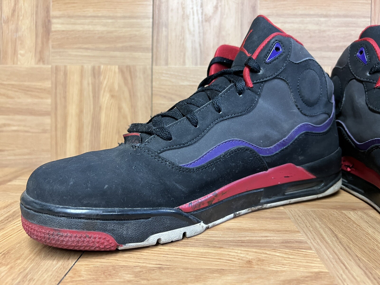 RARE🔥 Nike Air Jordan TC RAPTORS Black 12 Basketball Shoes Sneakers ...