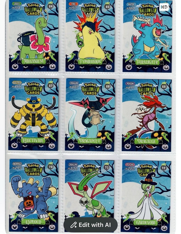 2025 BOX POKEMON COLLECTOONS HALLOWEEN Cards 150/150 With 1 Special ...