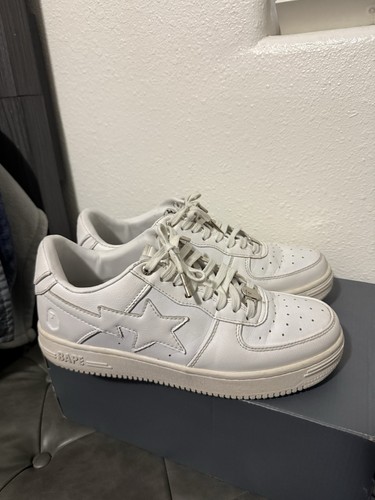 Mens A Bathing Ape Bape Sta Triple White 2024 Size 10 | eBay
