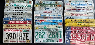 Mixed Lot Of 30 JUNK License Plates DAMAGED Roadkill Condition | eBay