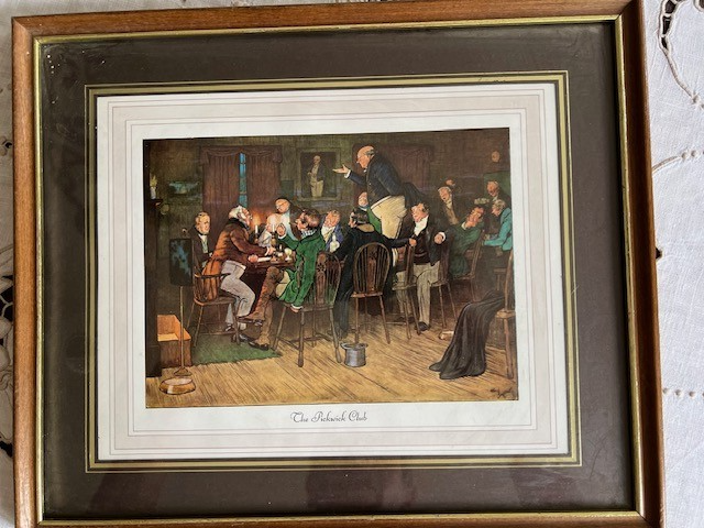 Charles Dickens Color Litho Print (Matted & Framed) | eBay
