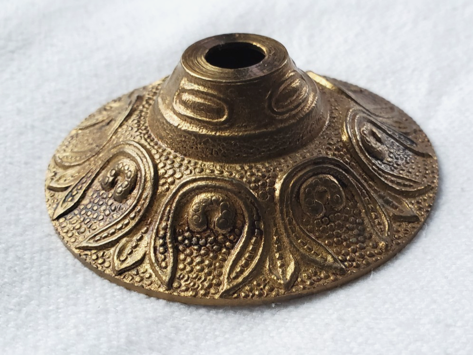 Vintage Brass Bronze Chandelier Light Top Bobeche or Bottom Hub ...