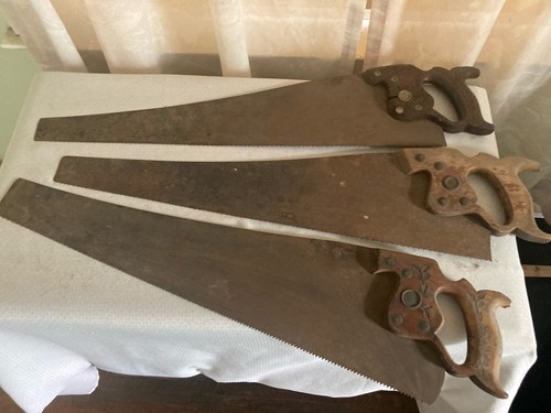 Antique Hand Saws Lot of 3 E.C. Atkins, Disston, Superior Warranted | eBay