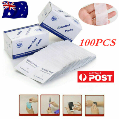 100X Medi Alcohol Wipes Swab Sterile Medical 75% Isopropyl Skin Swab ...