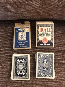 2 Decks Vintage Pinochle Playing Cards Lexington Plastic Hoyle | eBay