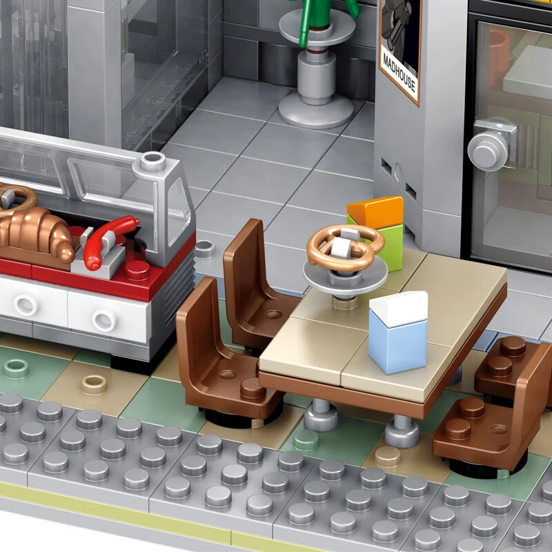 Lunatic Hospital Modular Building Blocks City Street MOC Bricks Toys ...