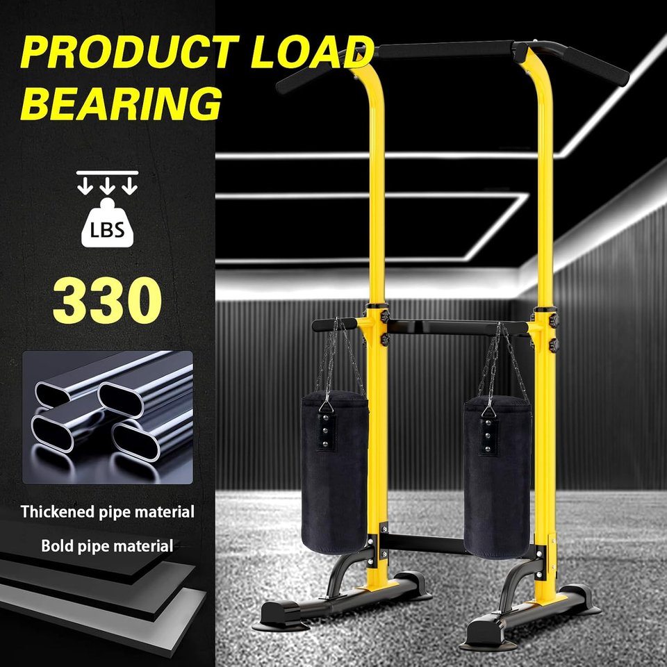 Power Tower Pull up Bar Station, Free Standing Pull up Rack Dip Station ...