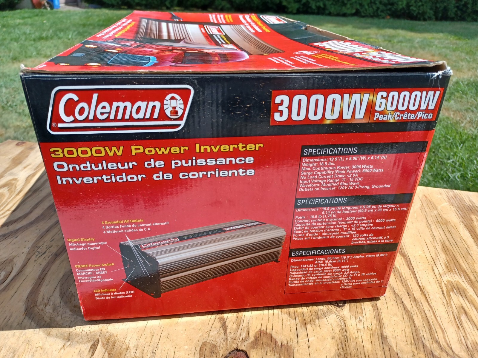RARE NOS Coleman 3000 Watt Power Inverter PMP3000 6000W Peak w/original ...