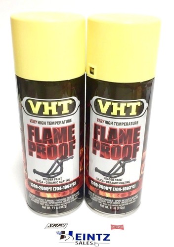 VHT SP108(2pack) High Temperature Flame Proof 11oz Header Yellow Spray ...
