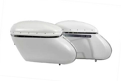 Replica Bubble Saddlebag Set White fits Harley Davidson | eBay