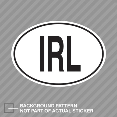 IRL Ireland Country Code Oval Sticker Decal Vinyl Irish euro | eBay