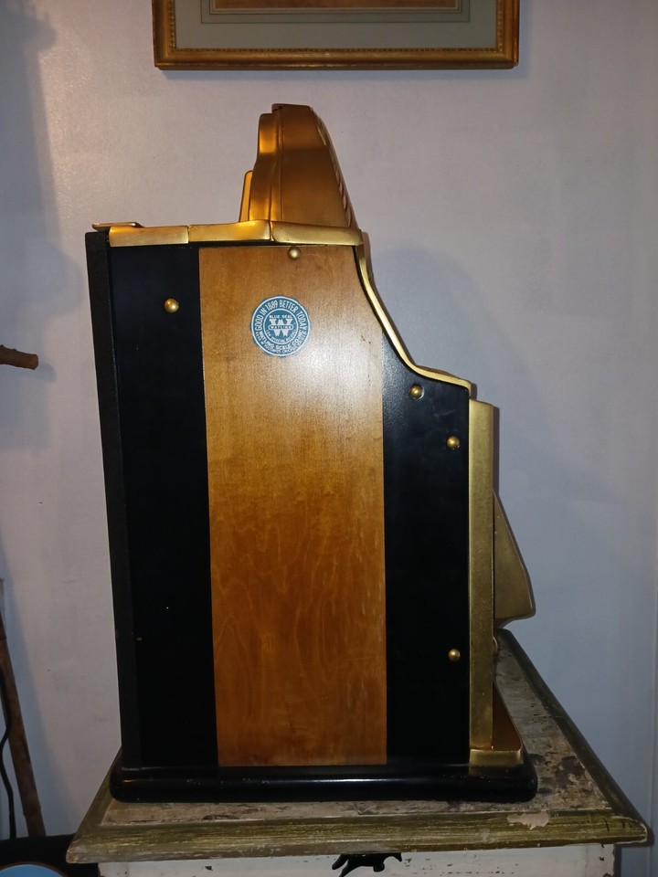 Antique Watling Rol-A-Top 1940's 5 cent Slot Machine w/Stand in great ...