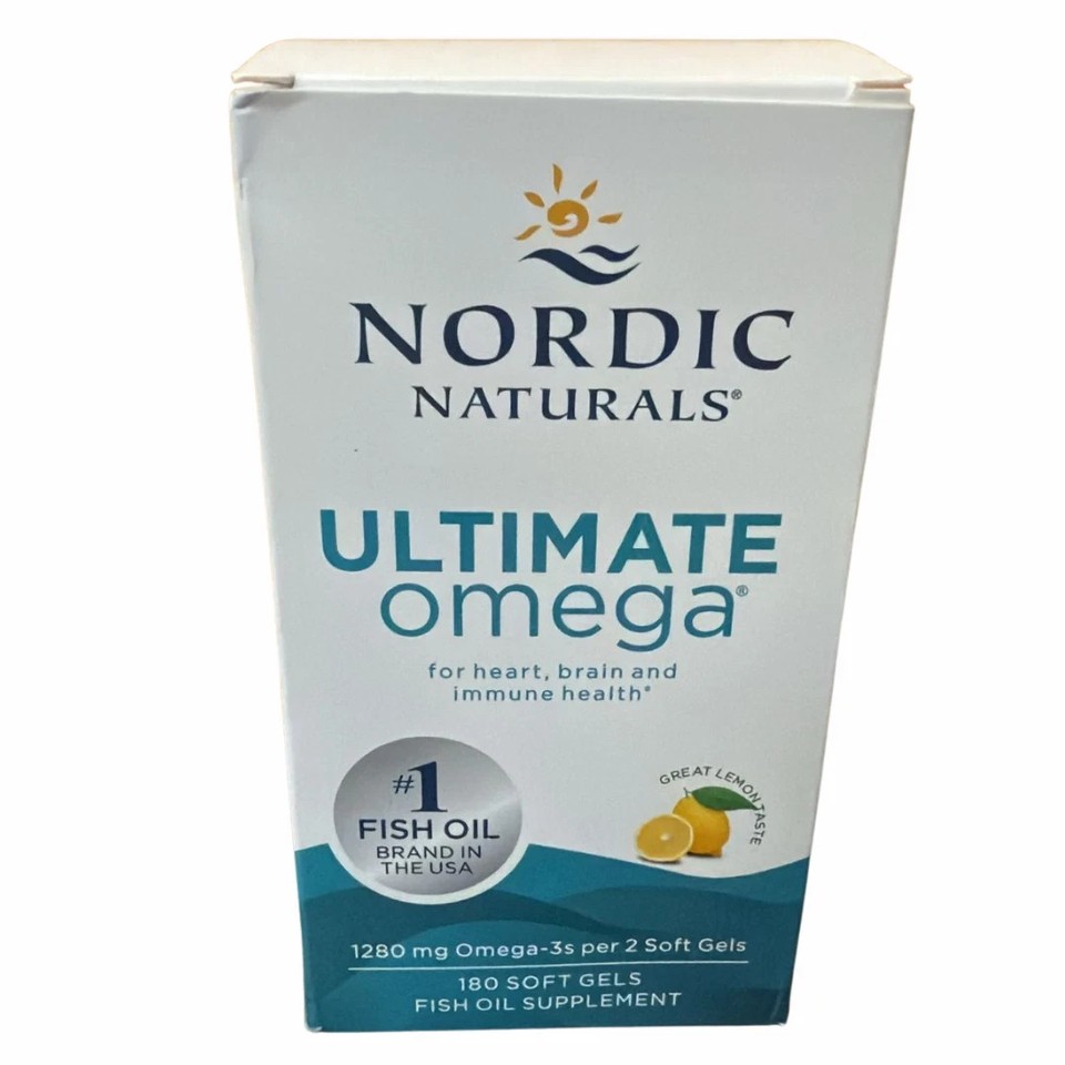 Nordic Naturals Ultimate Omega 1280mg Lemon Flavor Fish Oil 180 ...