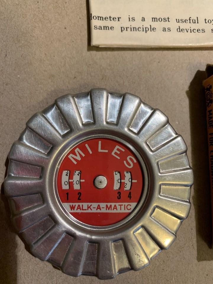 Vintage Chadwick-Miller Walk A Matic Walk-A-Matic Toy Pedometer In Box ...
