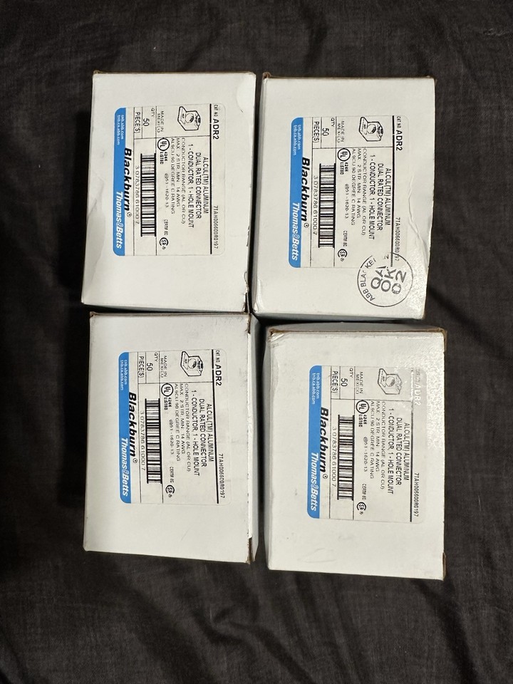 THOMAS & BETTS ADR2 ADR-ALCUL Single PORT MECHANICAL LUG LOT OF 4 (200 ...