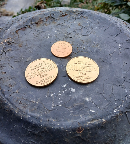 Louis L Goldstein Maryland Comptroller Fake gold Tokes lot of 3 tokens ...