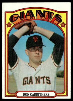 1972 Topps Baseball Don Carrithers #76 San Francisco Giants | eBay