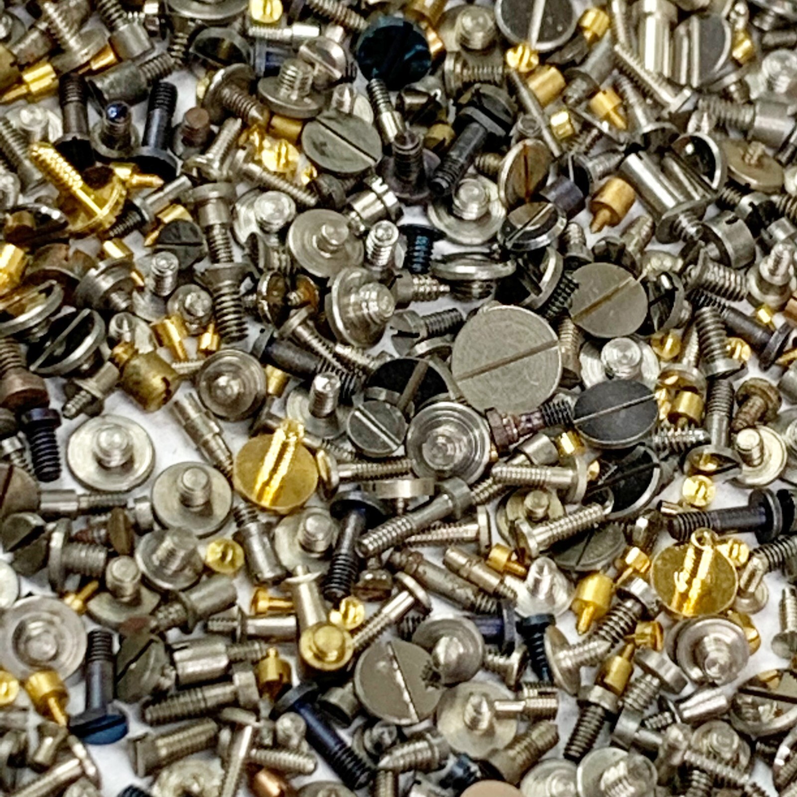 100 Watch Screws Pocket Wrist Blue Silver Parts Watchmaker Repair Asstd ...