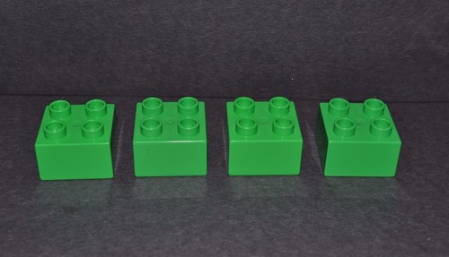 lot of 4 green Duplo blocks - 2x2 blocks- combined shipping (GRN11) | eBay