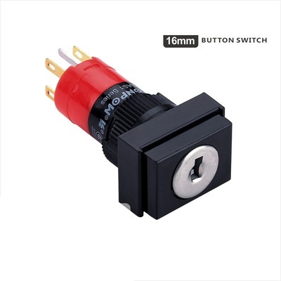 High quality key lock square selector push button switch (Dia.16mm) CE ...