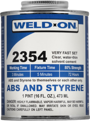 Weld-On #2354 - Solvent Cement For ABS (Pint) | eBay