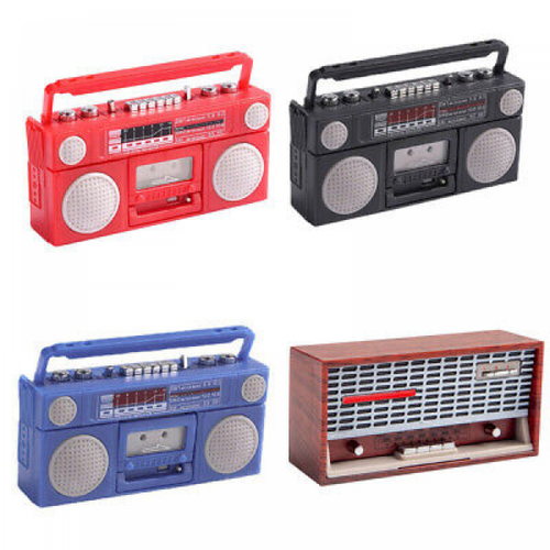 1/12 Dollhouse Mini Radio Vintage Tape-recorder Toy Model Doll Home ...