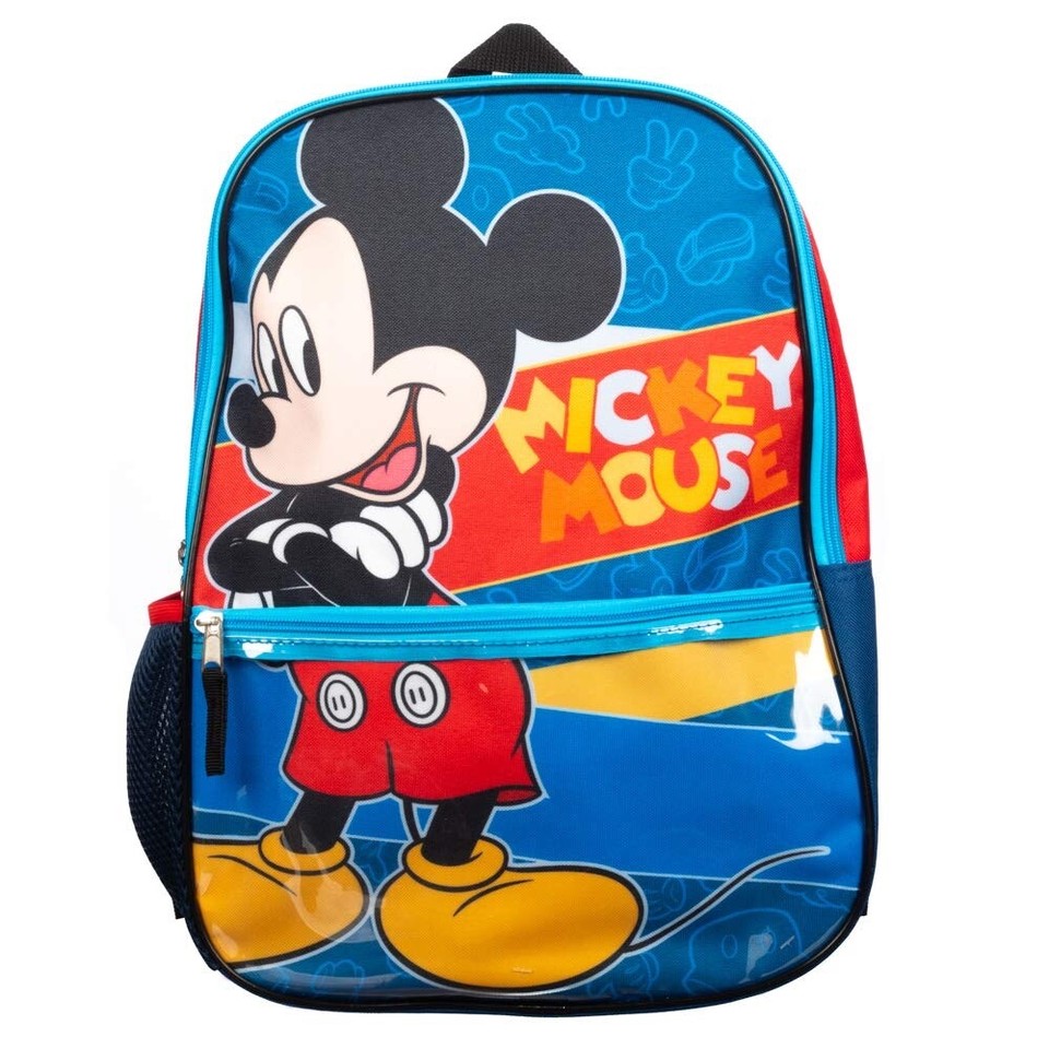 Disney Mickey Mouse Character kids 5-Piece Backpack Set with lunch box ...