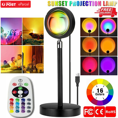 RGB Sunset Lamp Rainbow Projection LED Modern Romantic Photo Decor ...