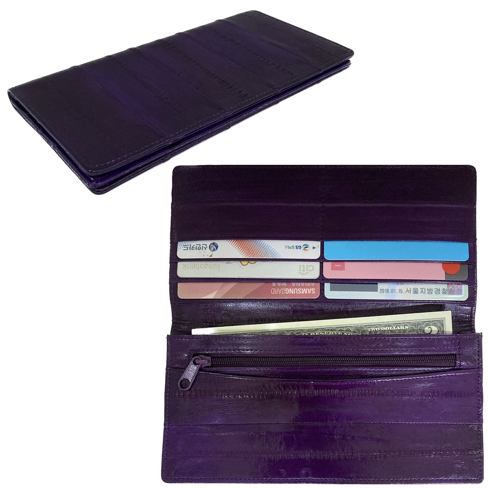 Genuine Eel Skin Wallet Coin Purse Slim Wallet Bifold Wallet | eBay