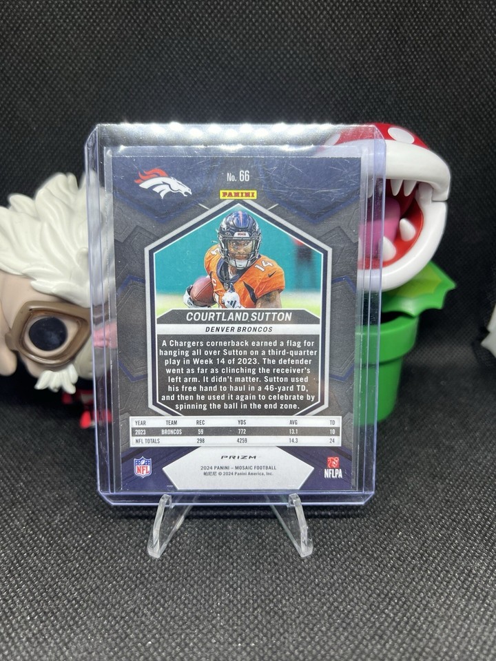Courtland Sutton 2024 Panini Mosaic NFL Silver Hologram #66 Denver ...