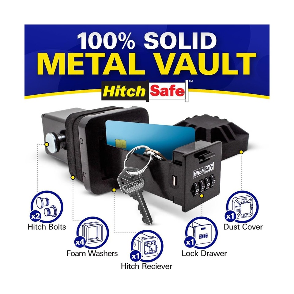HS7000 Key Vault | Hidden Trailer Hitch Safe for Secure Key Storage ...