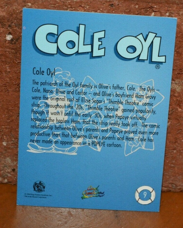COLE OYL TRADING CARD FROM POPEYE THE SAILOR MAN | eBay